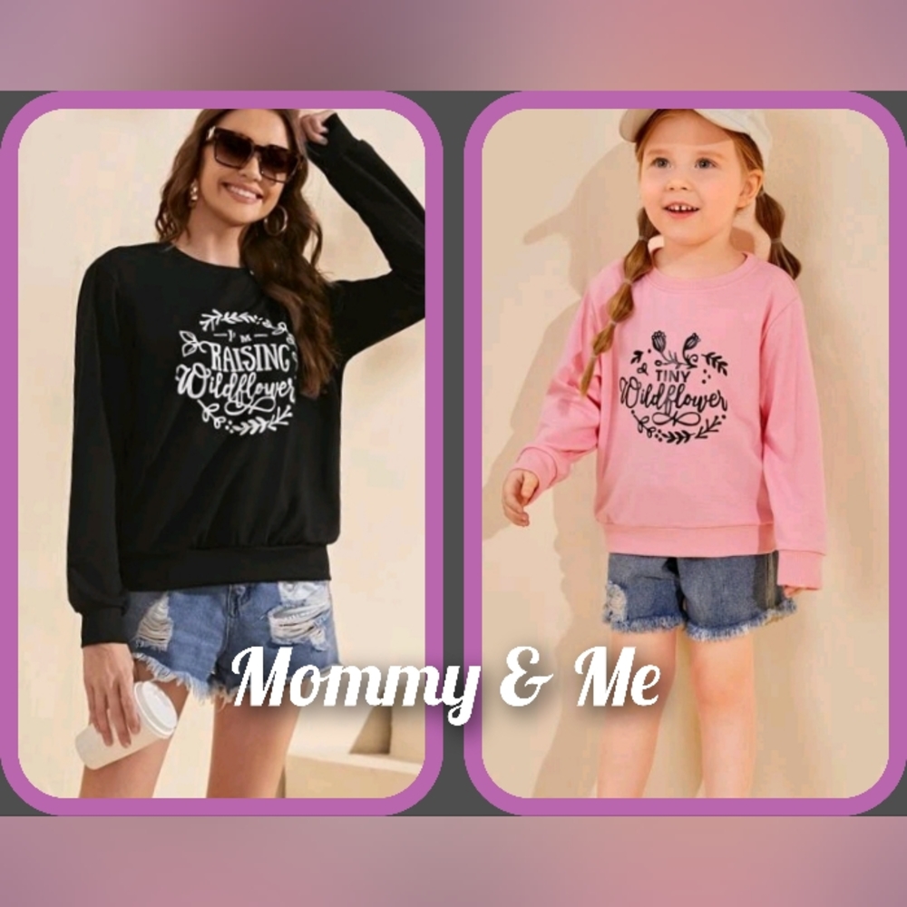 Boutique Mommy & Me Wildflowers Matching Sweaters - Gem